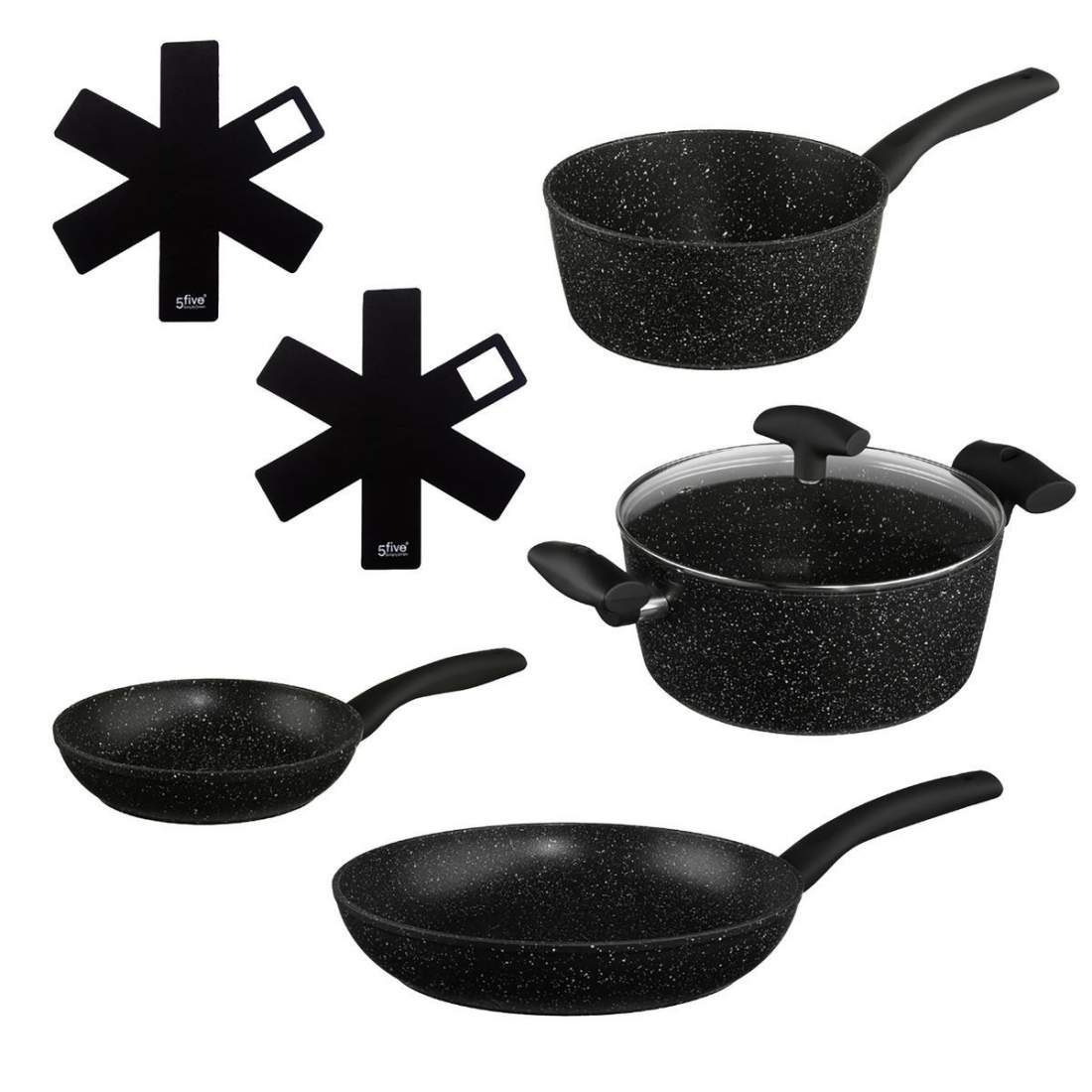 Cookware Set, 6 parts - Stone effect