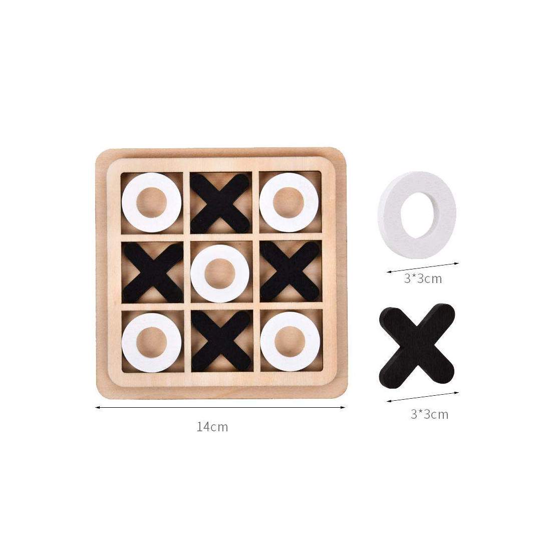 Tic Tac Toe Game in Wood - Assorted colors