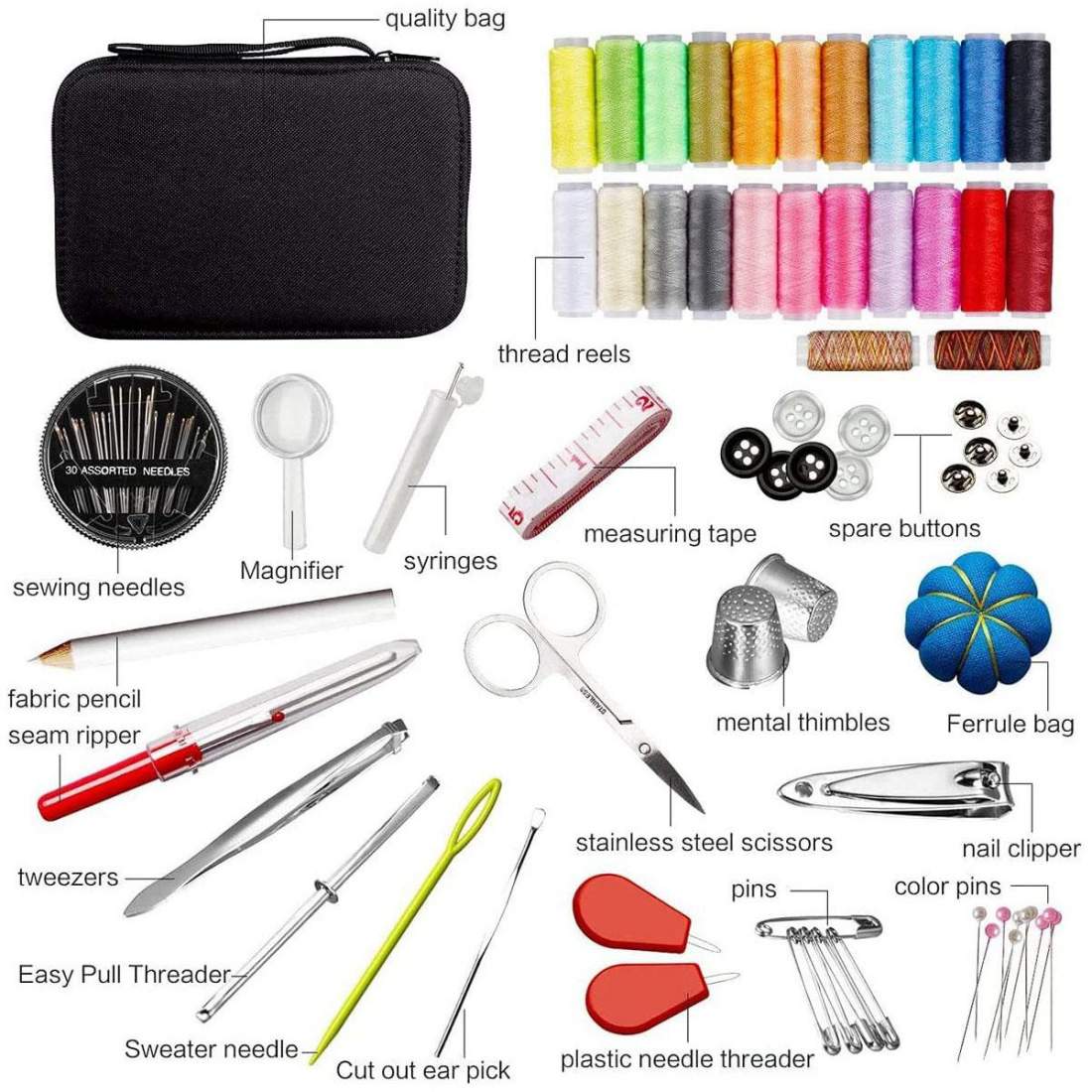 Large Sewing Kit - 98 pieces