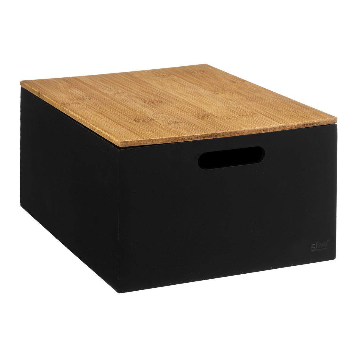 Storage boxes with bamboo lids - Set of 3 | eStore