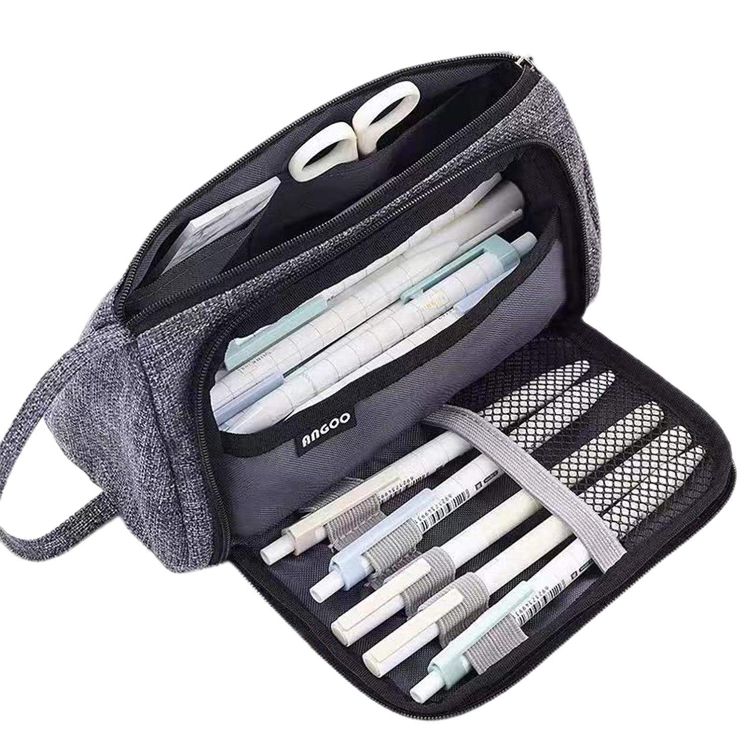 Pencil Case in Fabric - Grey
