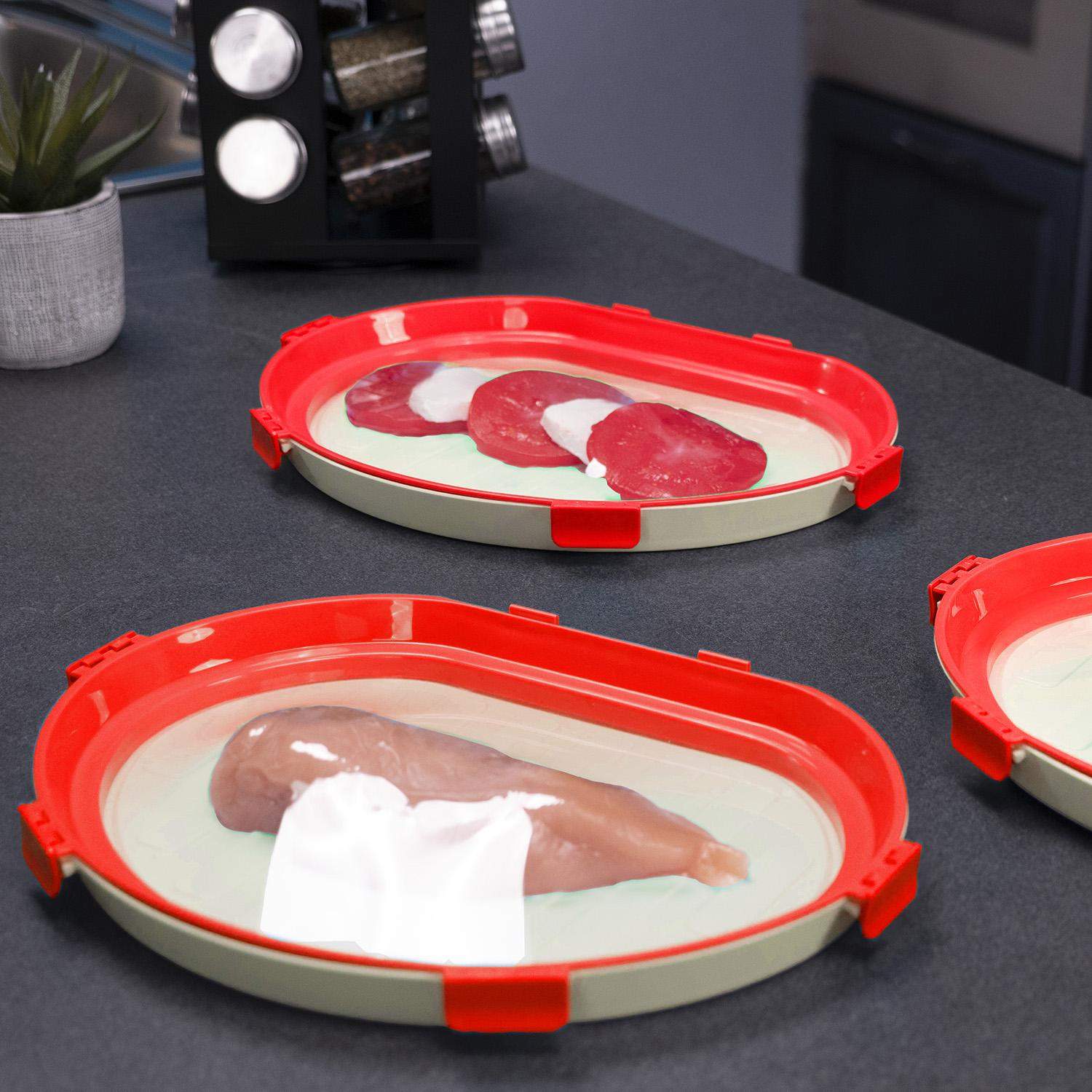 2x Food boxes with plastic film | eStore