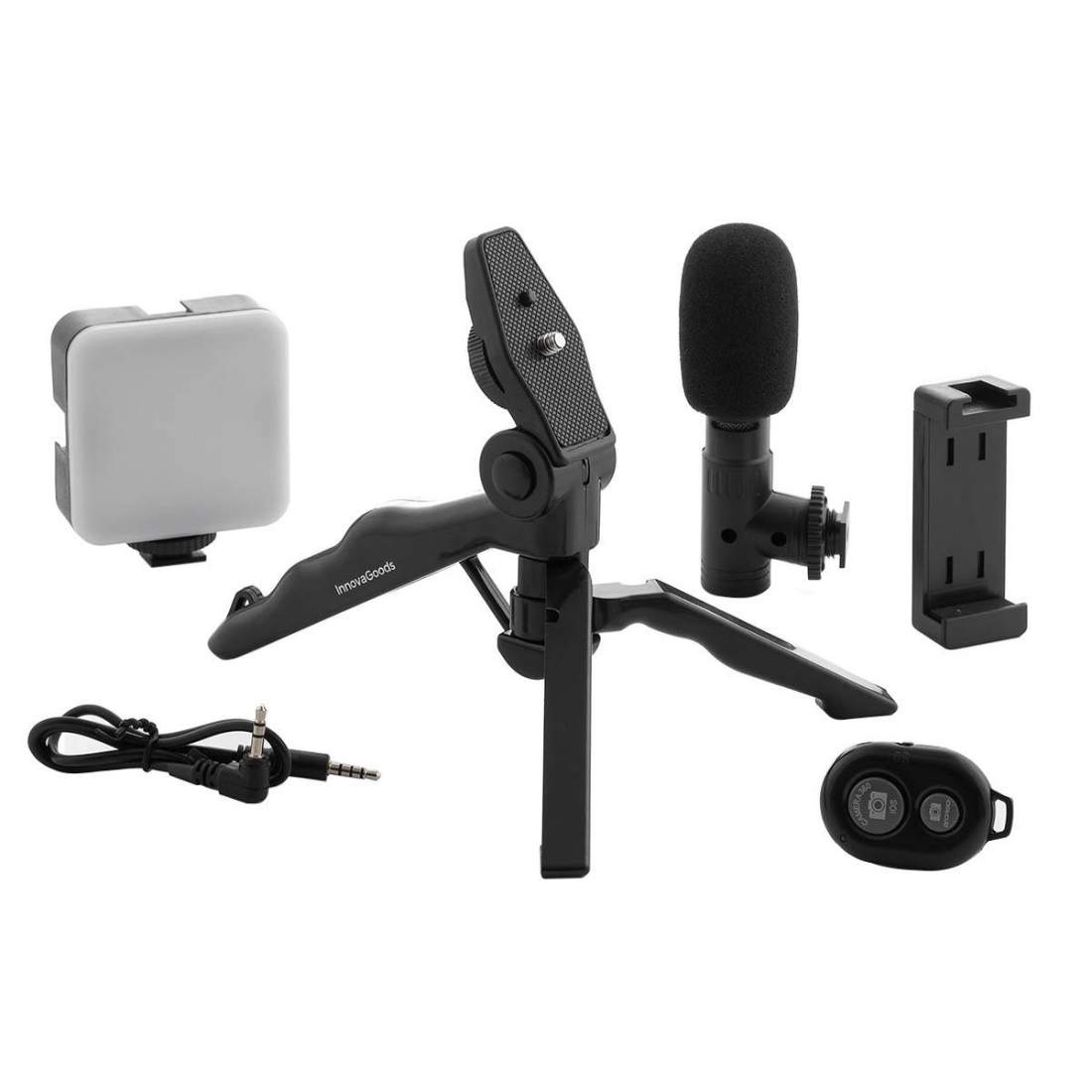 Vlog Kit with Lamp, Microphone and Remote Control