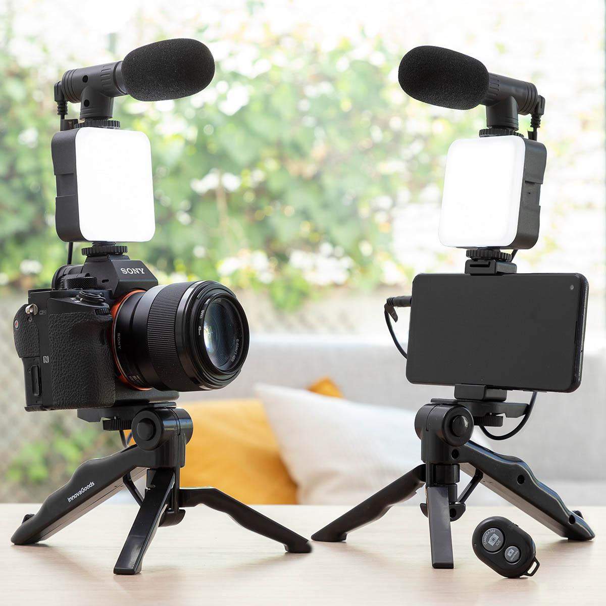 Vlog Kit with Lamp, Microphone and Remote Control | eStore