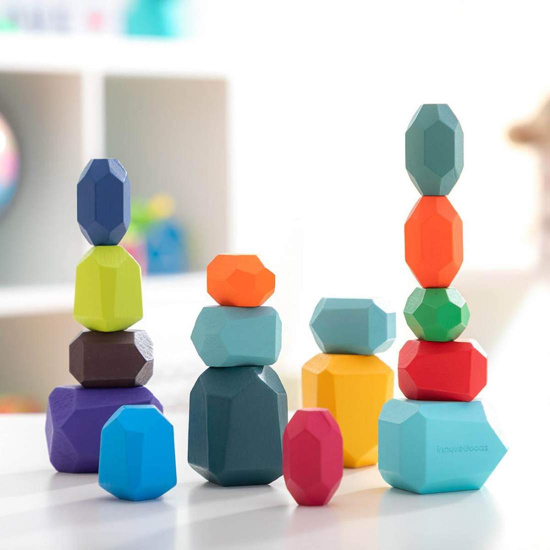 Wooden balancing stones for children - 16 parts | eStore
