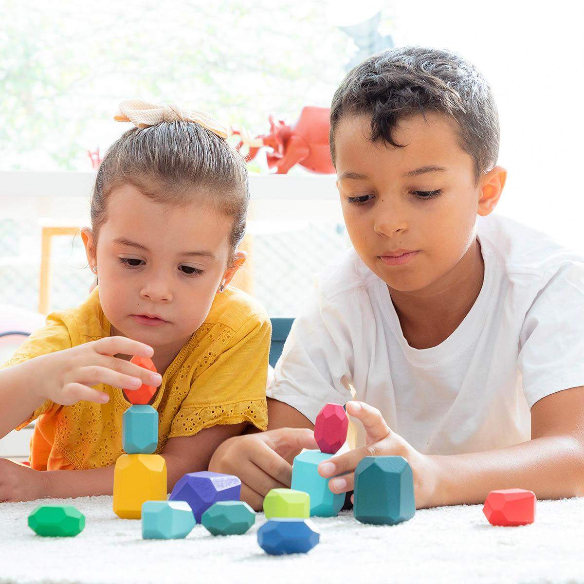 Wooden balancing stones for children - 16 parts | eStore