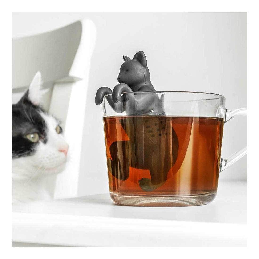 Tea strainer in Silicone - Cat | eStore