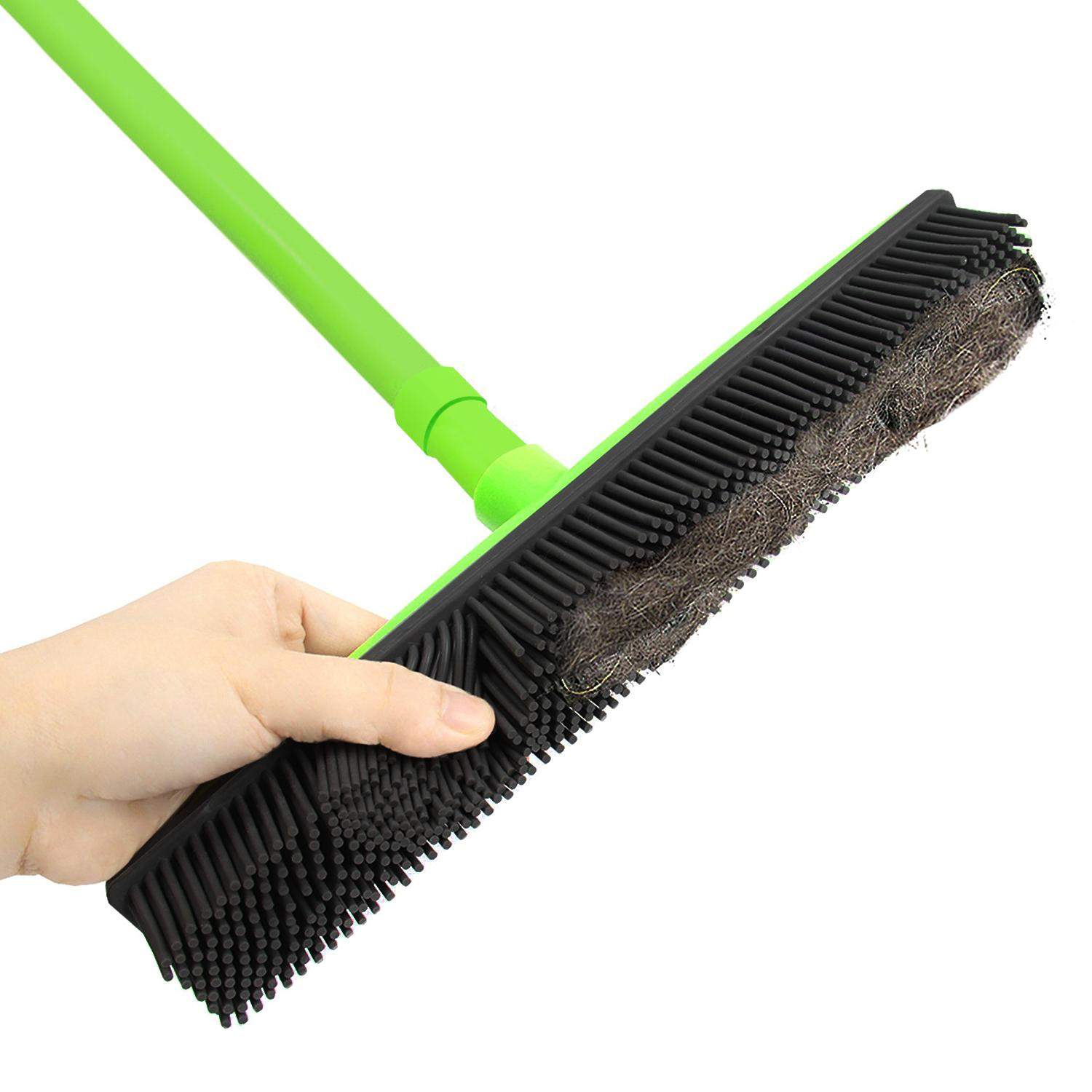 Rubber Besom with Telescopic Handle