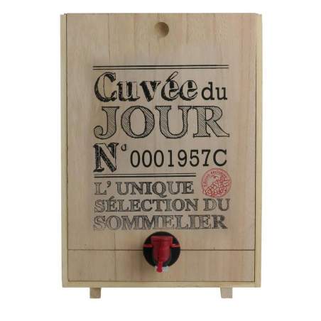 Wooden Box for Bag-in-box Wine - 5 Liters
