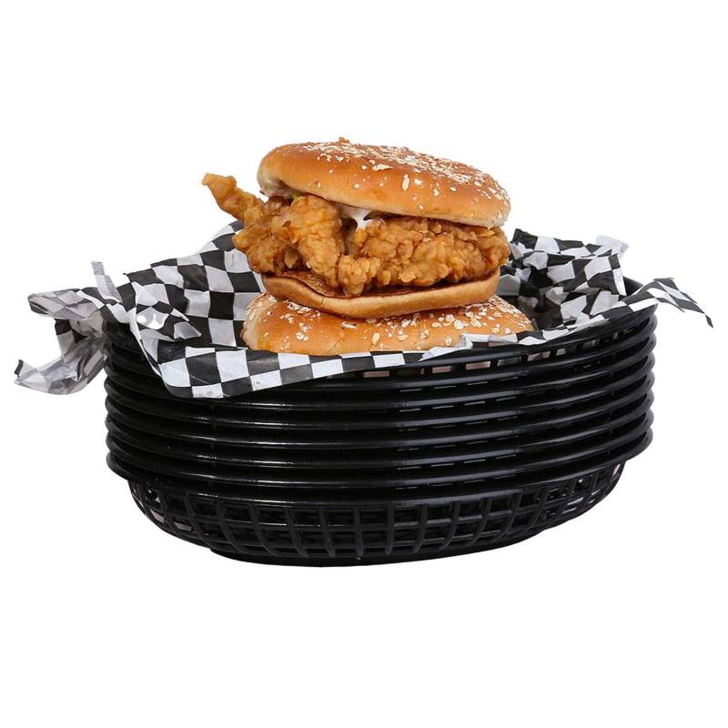 12x Food Baskets - Black