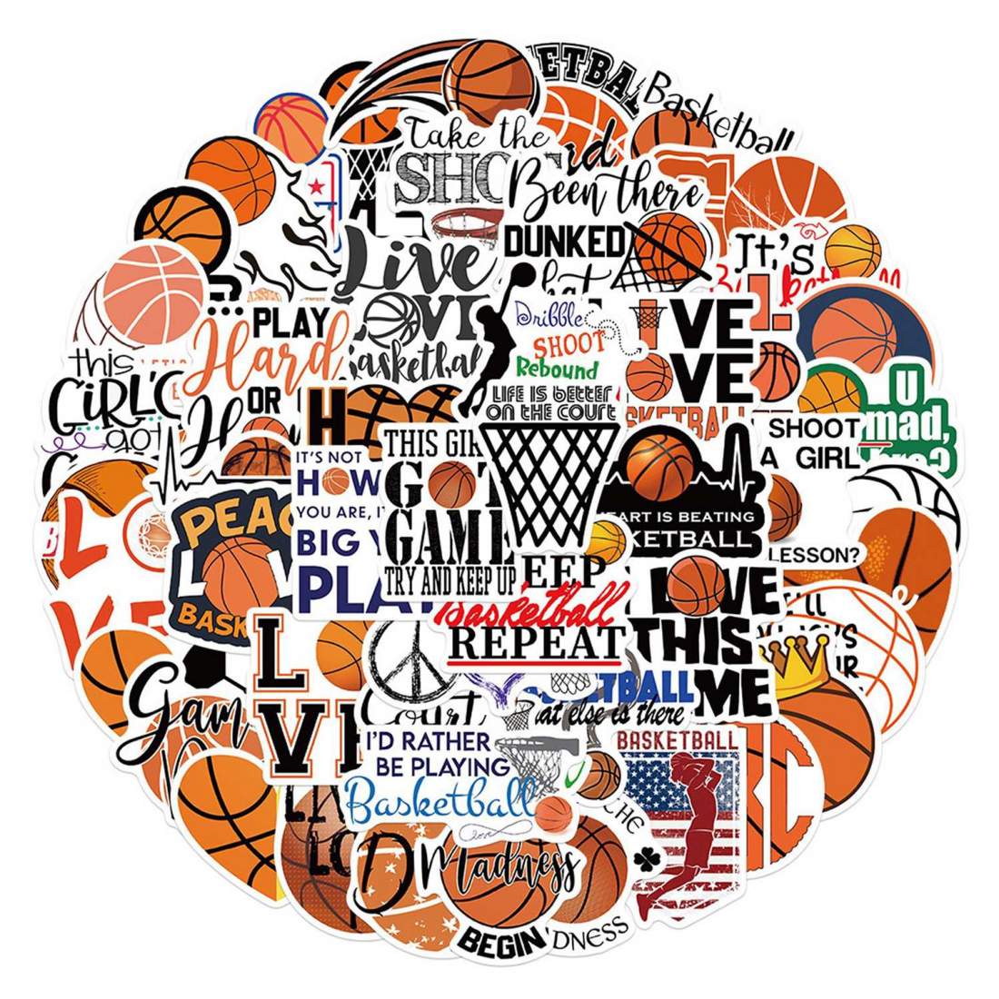 50x Stickers - Basketball | eStore