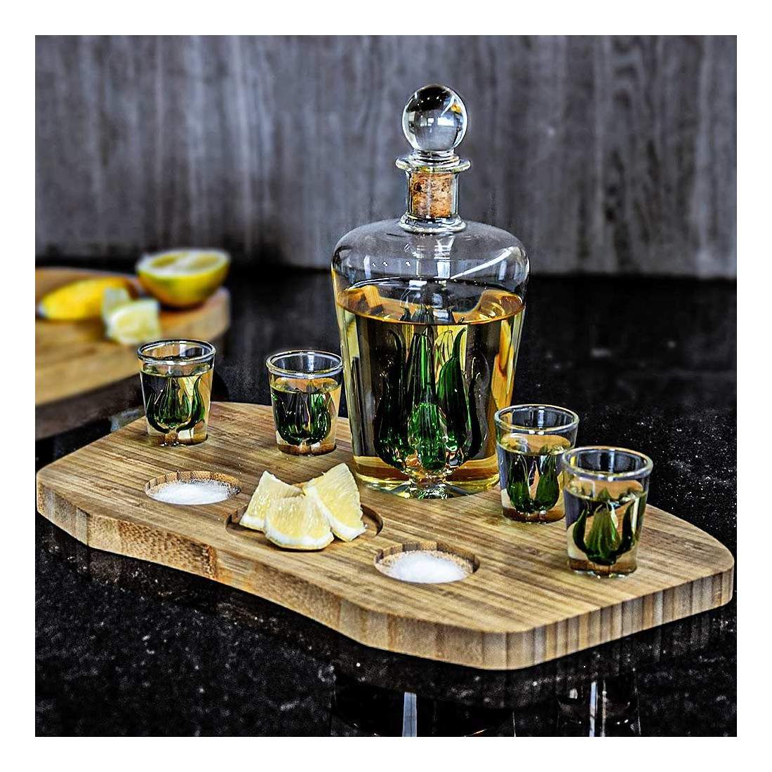 Decanter set with Carafe, Tray and Glass - 84 cl