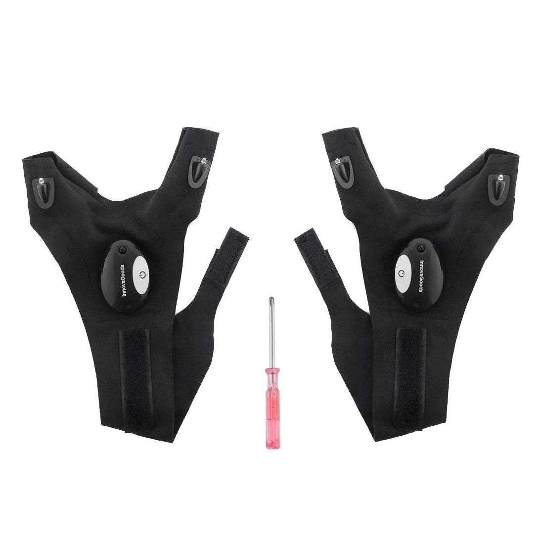 Fingerless LED Gloves - Black