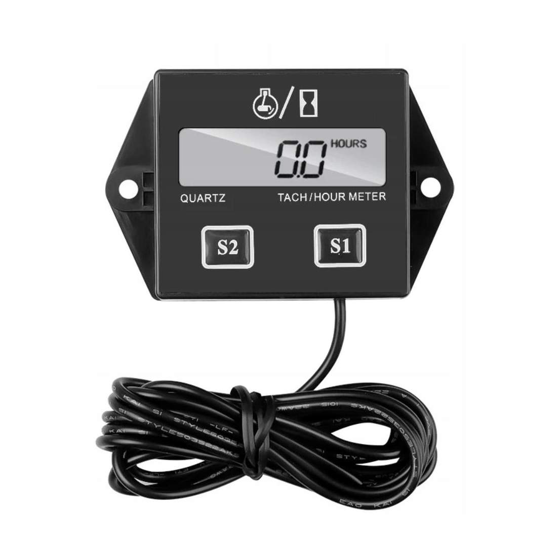 Hour meter for 2- and 4-stroke engines